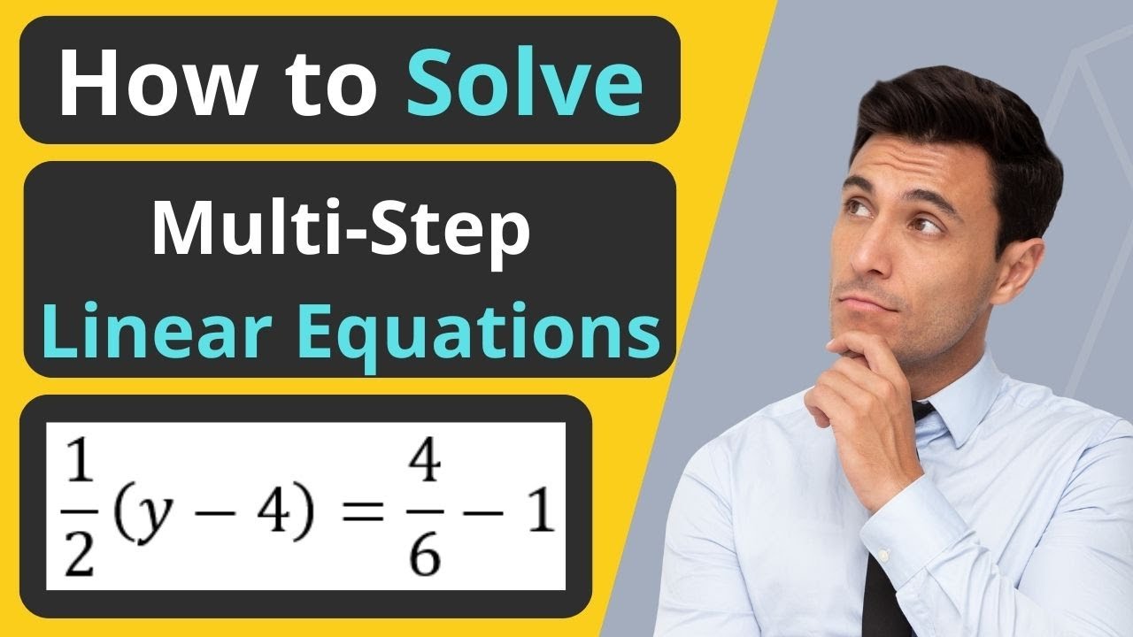 GED Math Lesson 28 / ☑️ How to solve multi step Equations very Easy to ...
