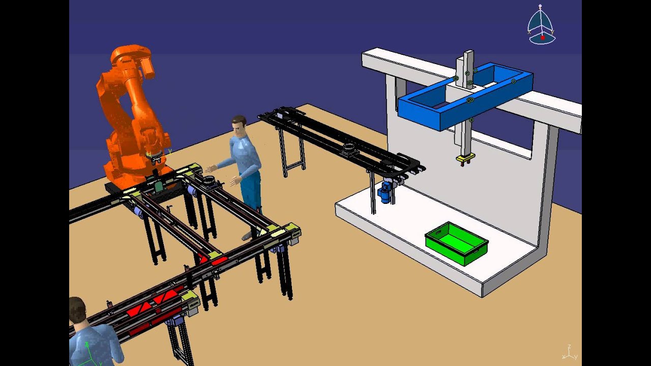 Usine Agile 4.0 : Delmia simulation - YouTube