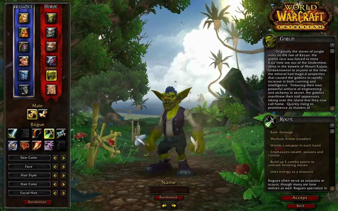 Goblin Creation Screen - YouTube