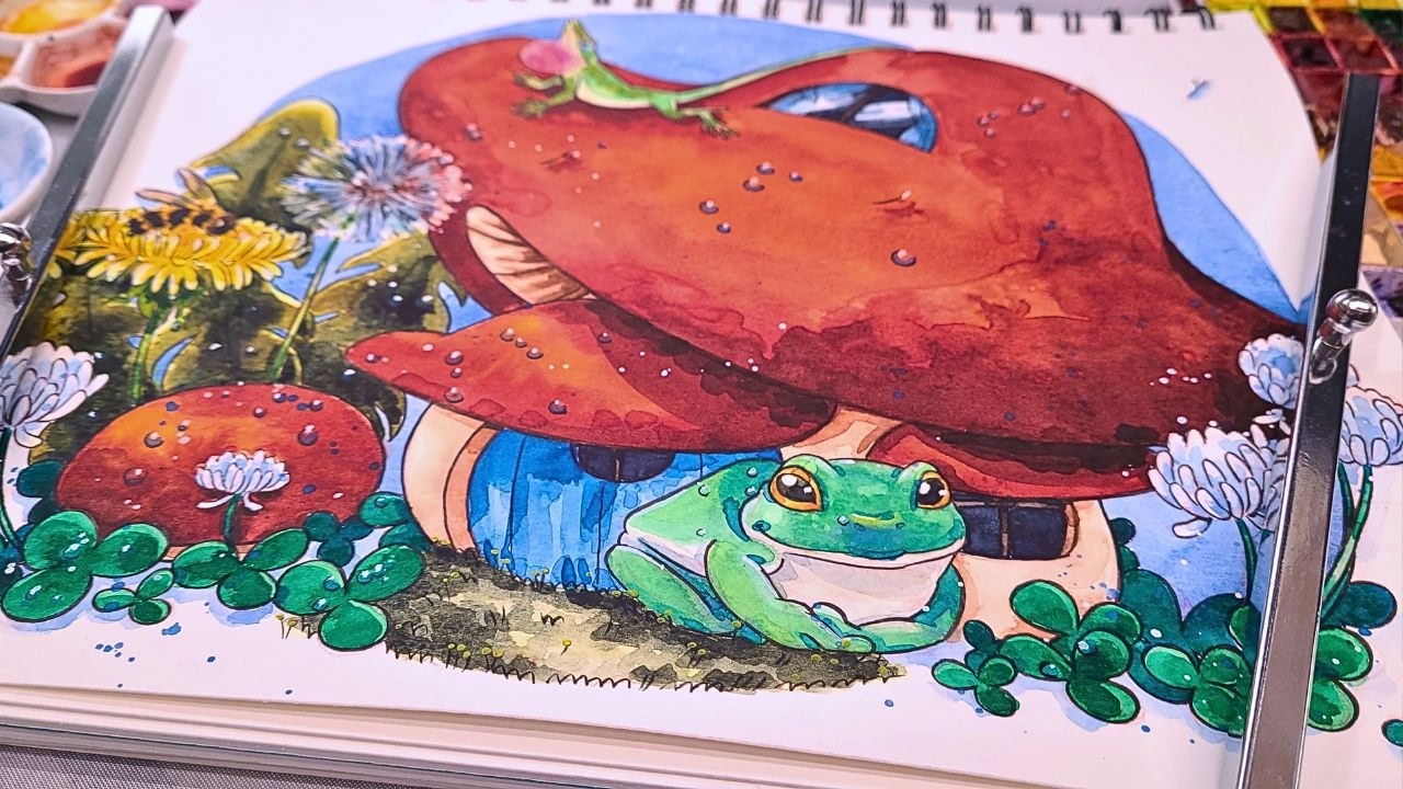 An Enchanting Discovery! Frog's Cozy Mushroom House- Start to Finish ...