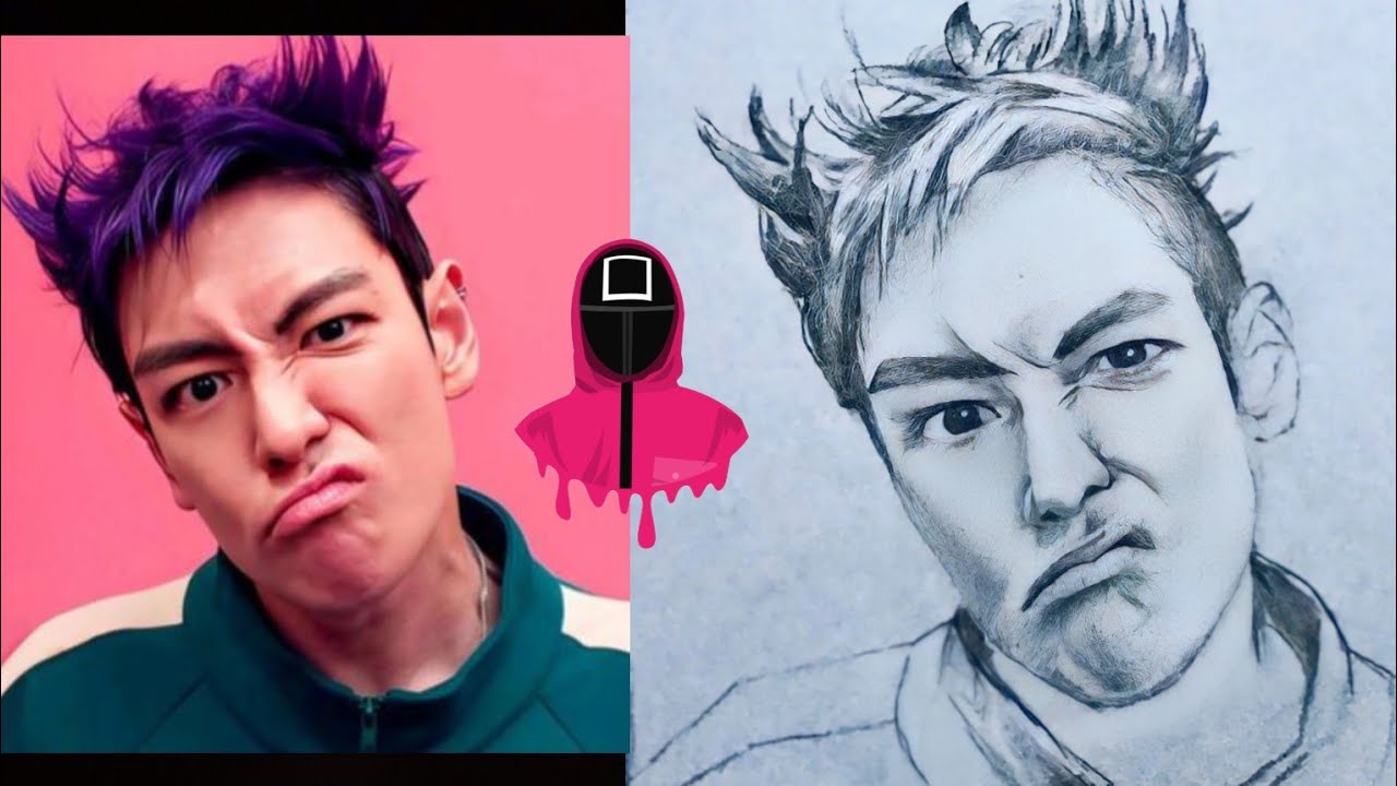 "Thanos Player 230 Squid Game Sketch | Loomis Method Face Drawing ...