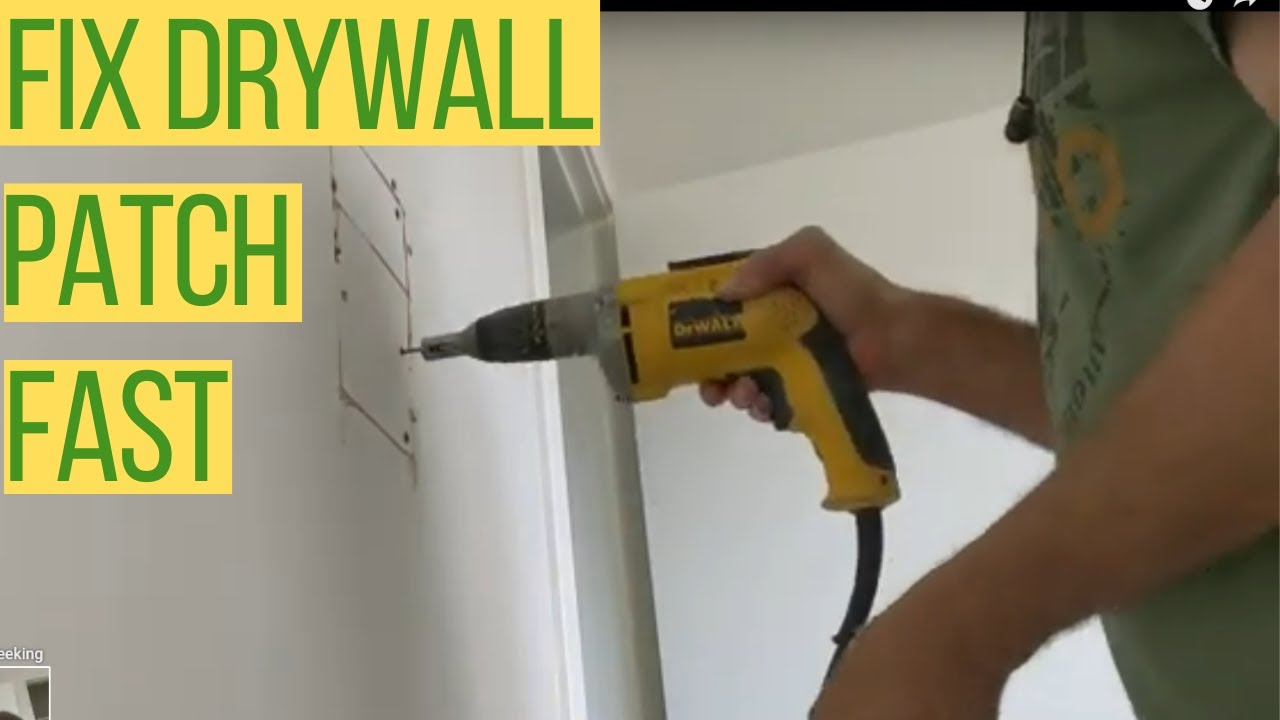 DRYWALL patch FAST fix? - YouTube
