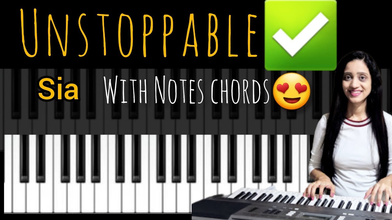 unstoppable-sia - easy piano tutorial | notes chords | step by step # ...
