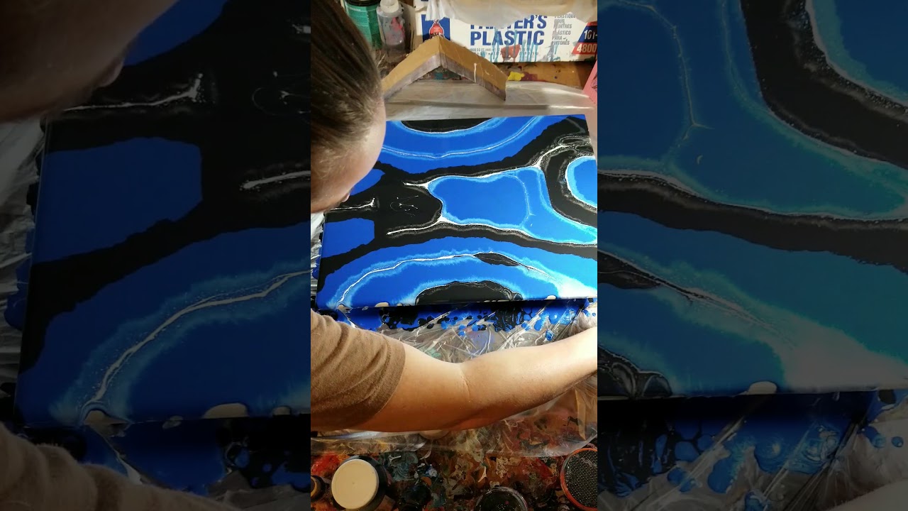 Acrylic Abstract Air Gun Painting - YouTube