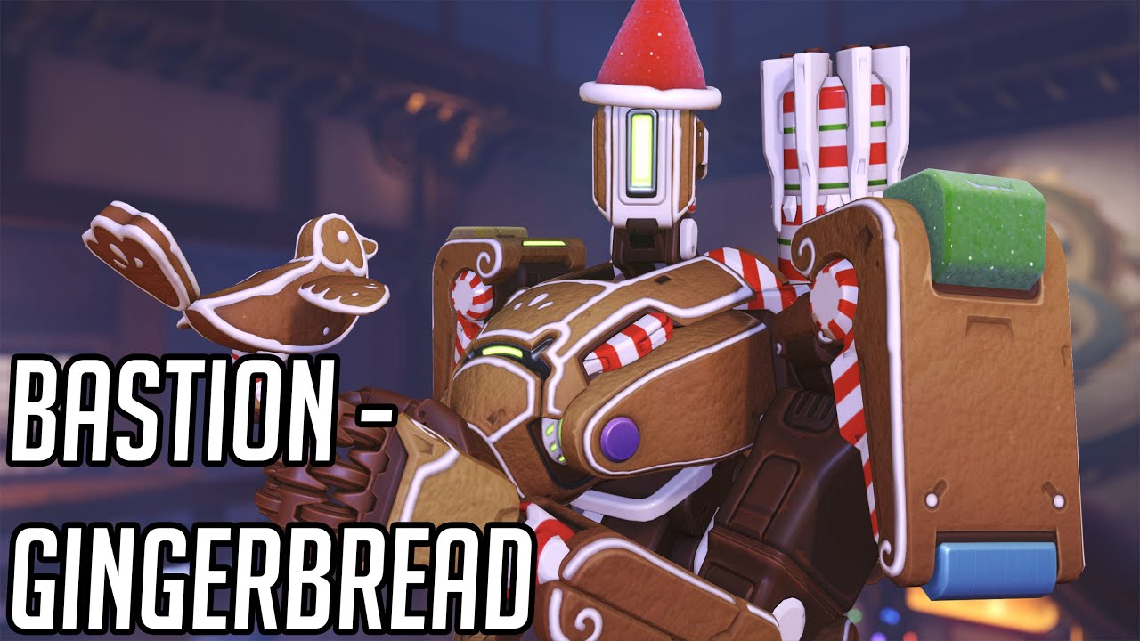 Bastion "Gingerbread" Skin Showcase - Overwatch 2 - YouTube