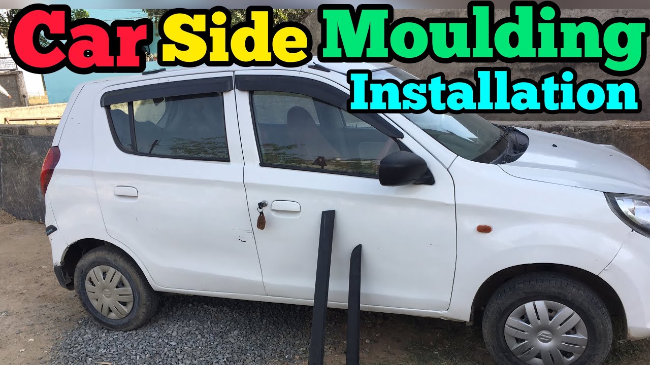 Car side moulding installation |car modification |car repair|alto800 ...