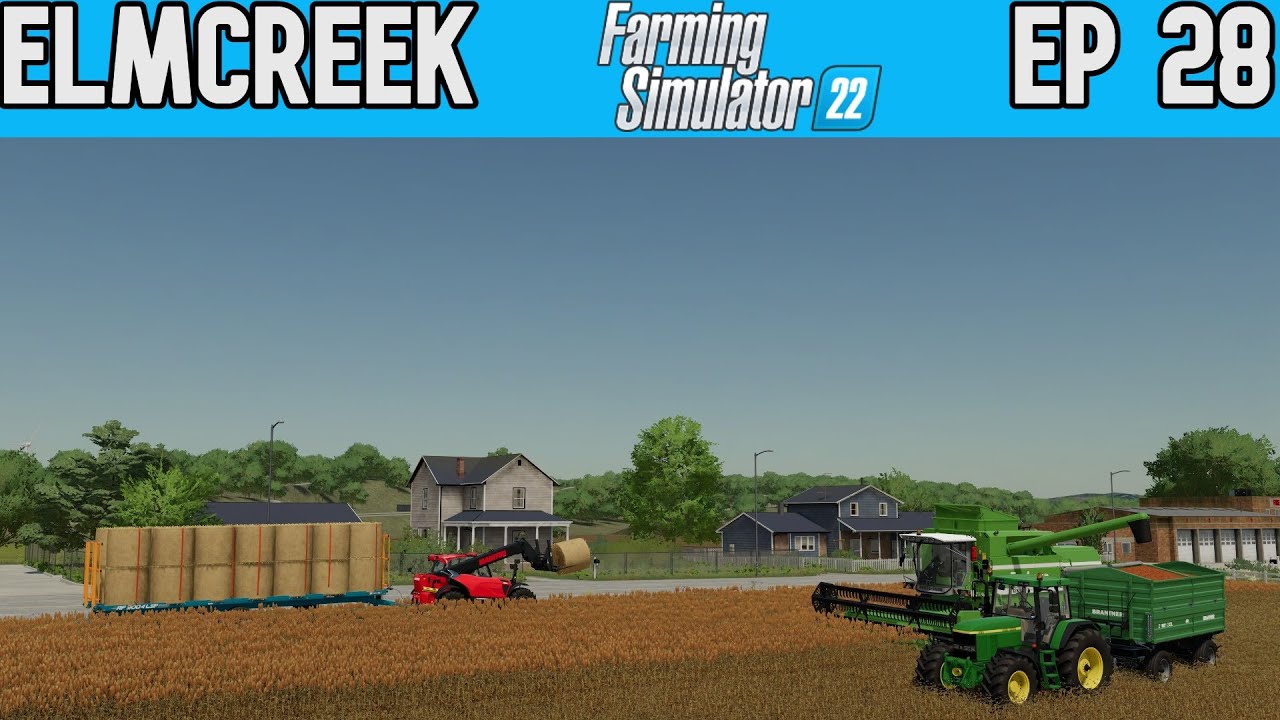 STRAW BALES AND HARVEST SORGHUM | Farming Simulator 22 - Elmcreek | EP ...