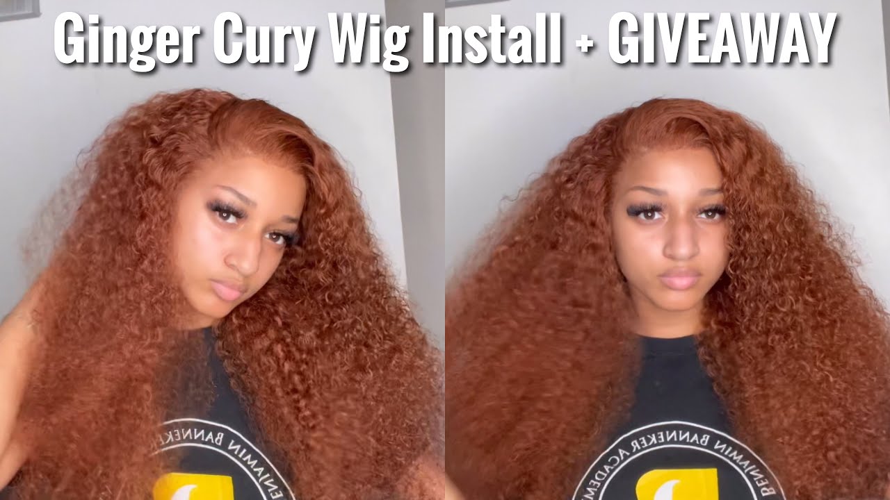 *GIVEAWAY* Ginger curly wig install: no part side part & no edges ...