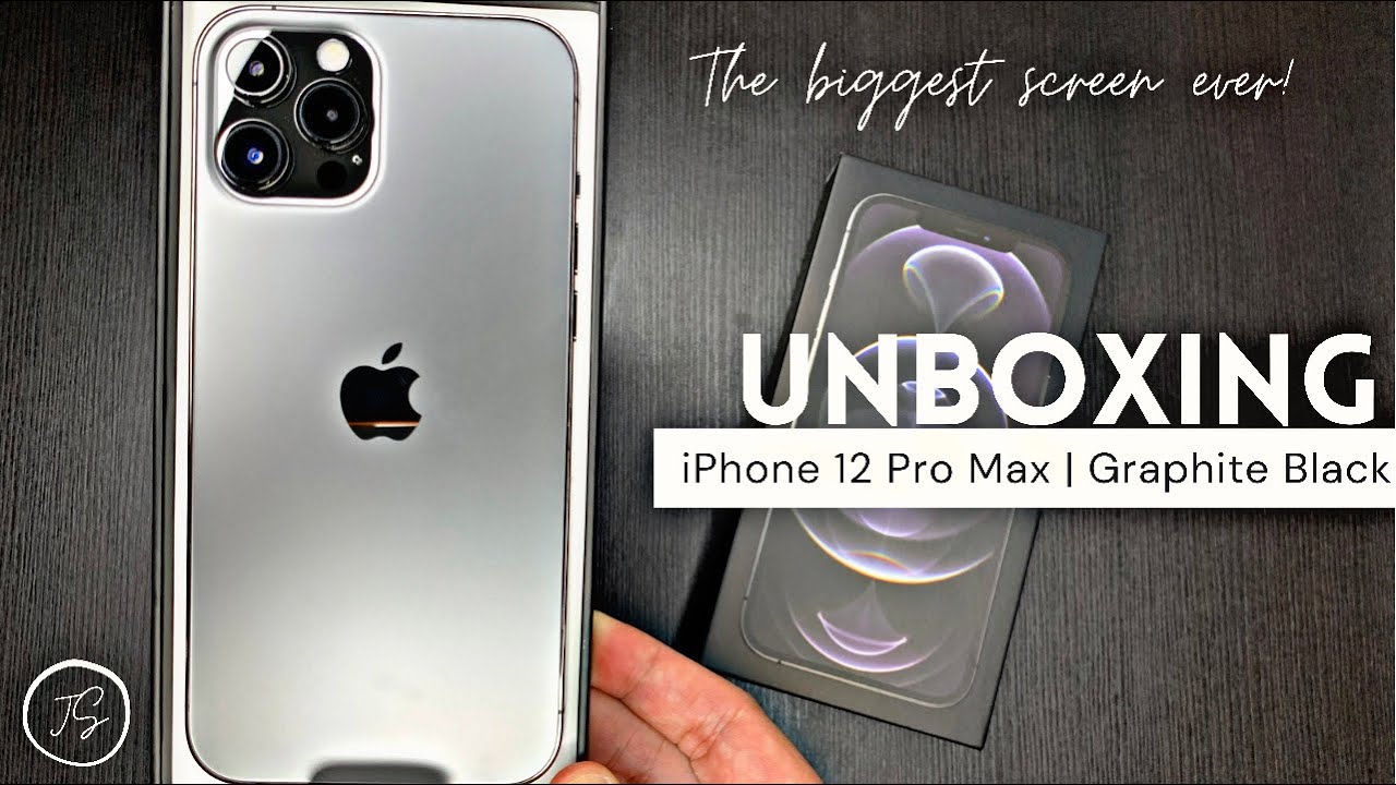iPhone 12 Pro Max | Graphite Black | Unboxing - YouTube