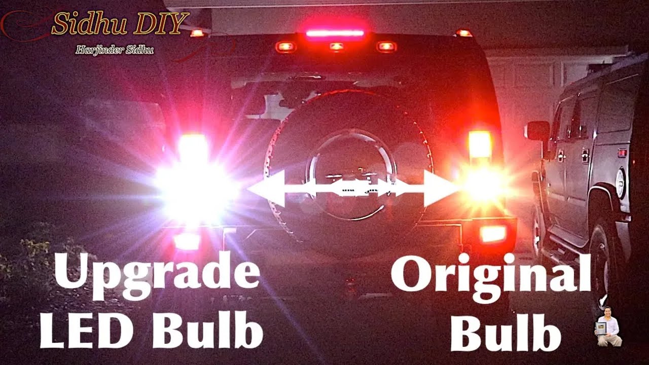 How To Change HUMMER Reverse Light Bulb To LED | How To Upgrade HUMMER ...