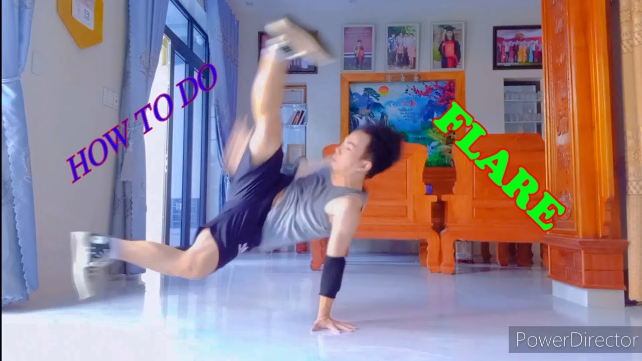 How to do Flare / Cách thực hiện động tác đá ngựa / Power move basic / Bboy Nice PTrick - YouTube