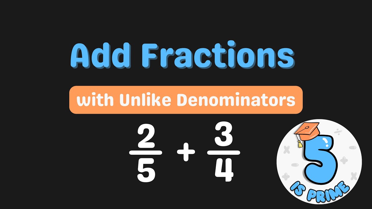 Add Fractions with Unlike Denominators | Step-by-Step with Practice ...