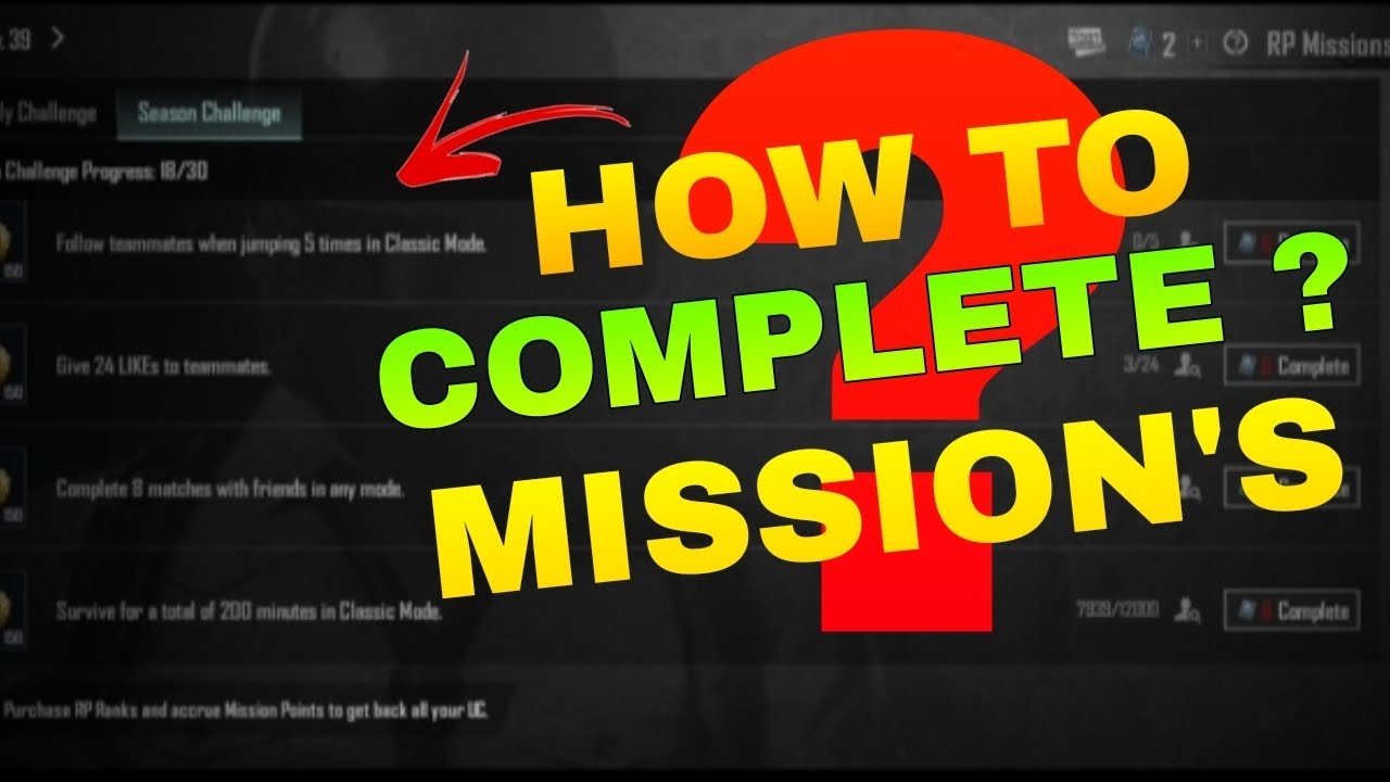 How to Complete Mission ? | Easy Way to Complete Missions |PUBGM - YouTube