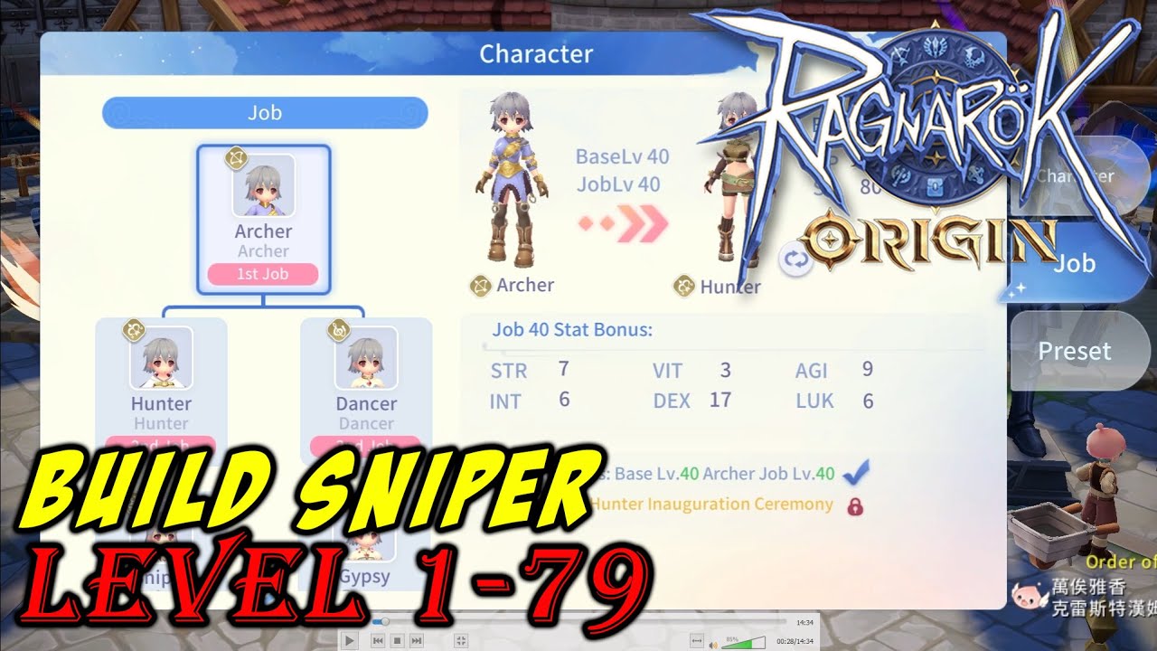 BUILD SNIPER LVL 1-79 RAGNAROK ORIGIN [INDONESIA] - YouTube