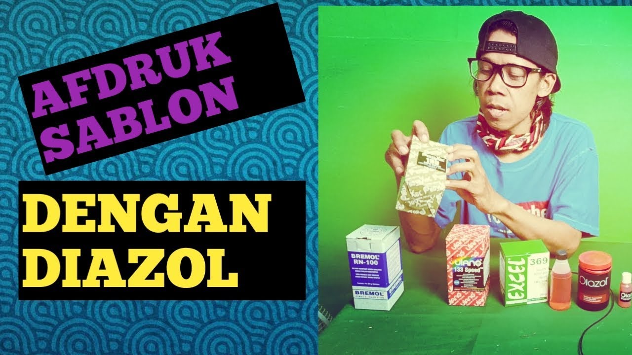 cara afdruk screen sablon dengan diazol - YouTube