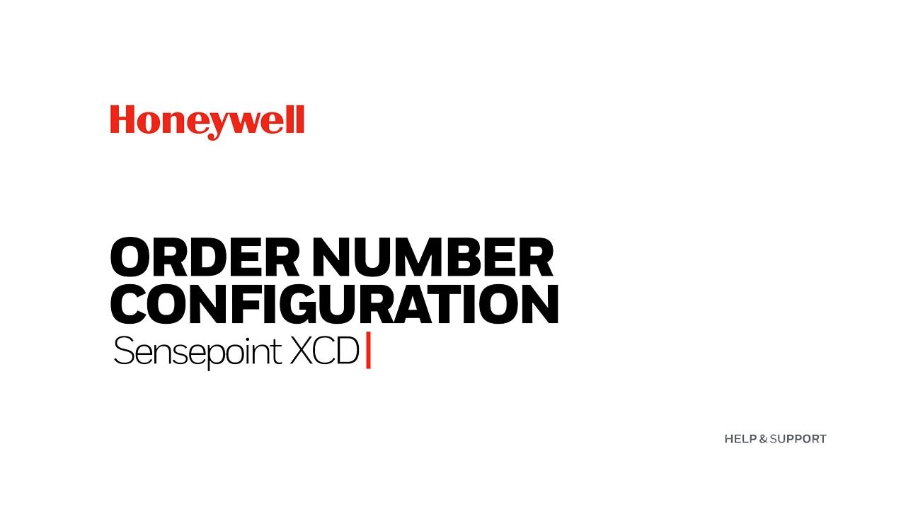 Order Number Configuration Sensepoint XCD - YouTube