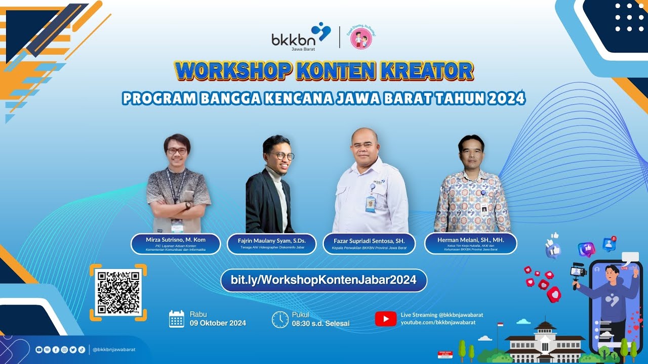 WORKSHOP KONTEN KREATOR PROGRAM BANGGA KENCANA JAWA BARAT 2024 - YouTube