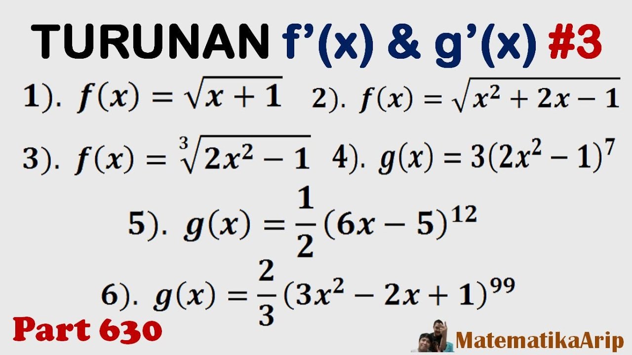 Turunan Fungsi: Metode Rantai Bagian #3 - YouTube