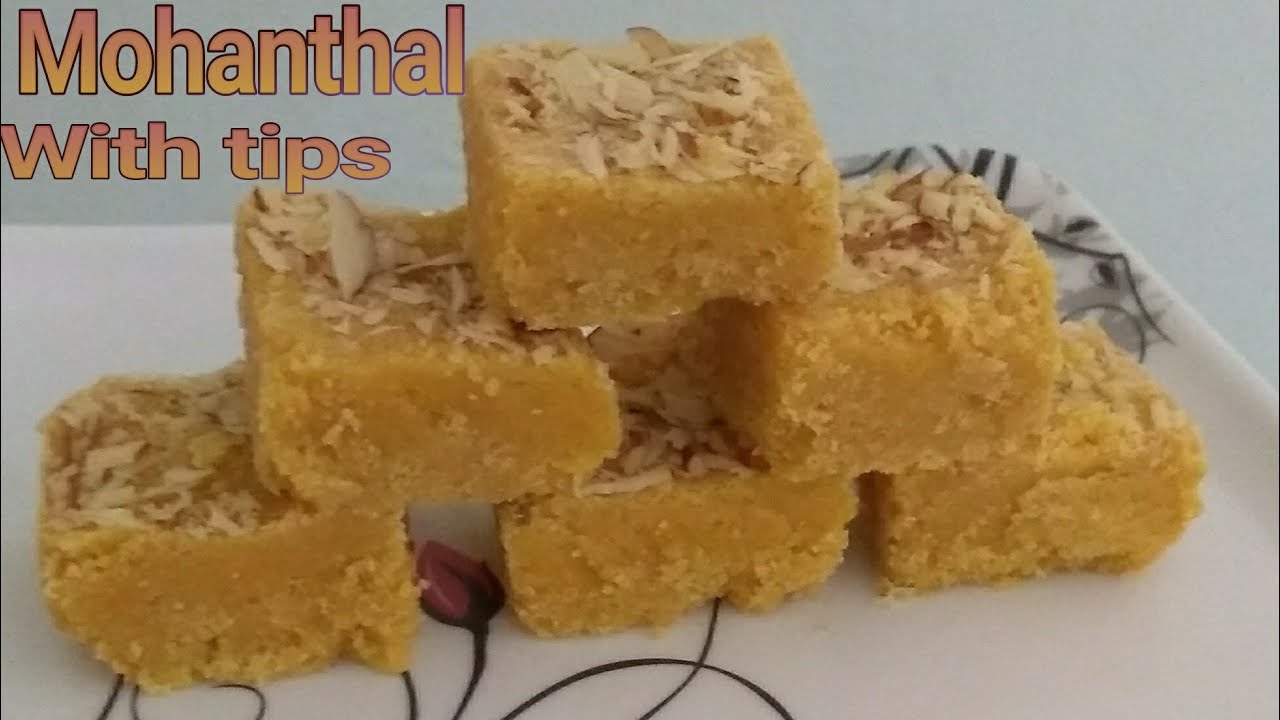 Gujarati Mohanthal | mohanthal recipe | मोहनथाल बर्फी - YouTube