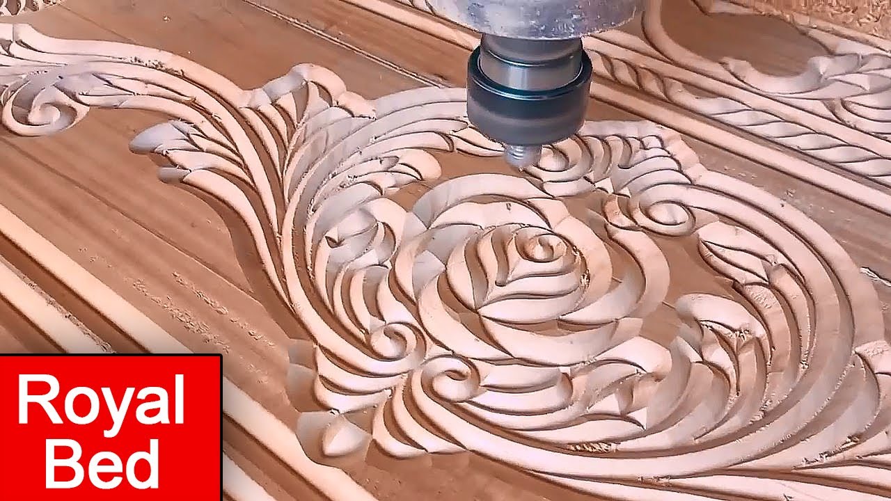 Beautiful royal bed design by CNC router machine || Wooden Bed Design ...