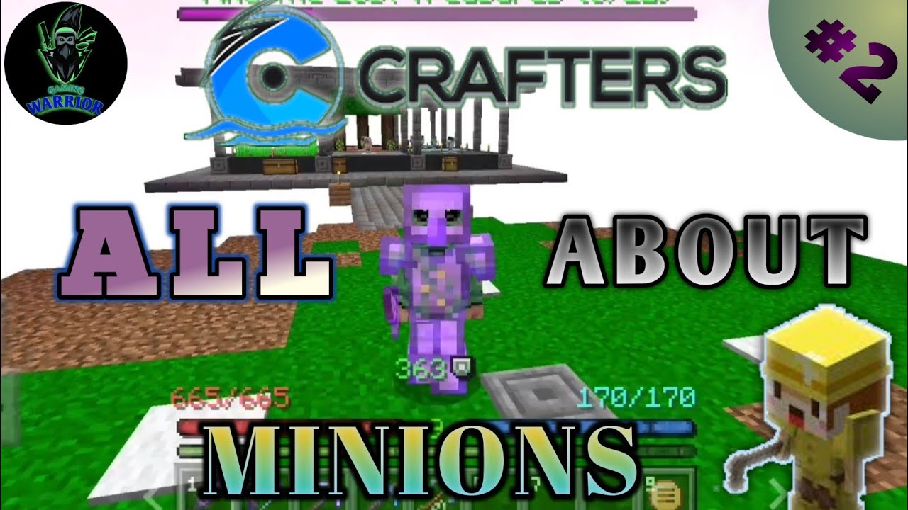 Everything About Minions || Craftersmc Skyblock || Wrake Gaming - YouTube