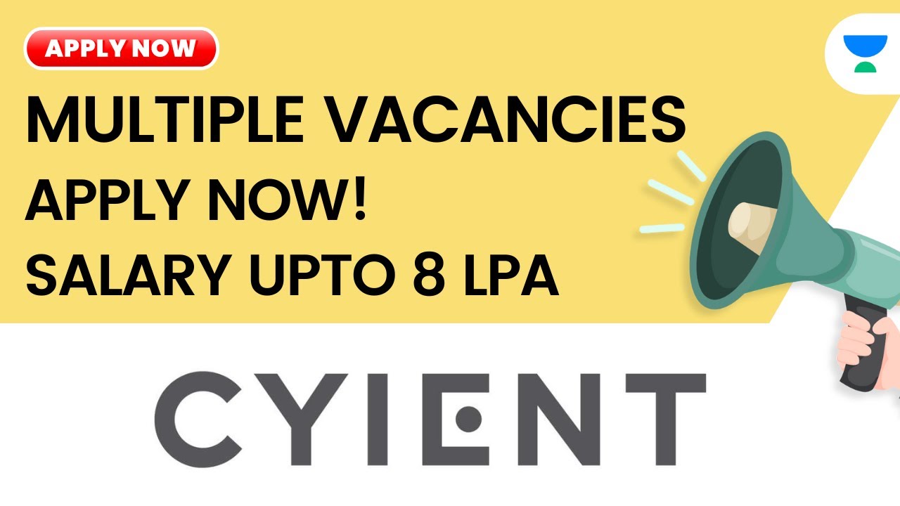 CYIENT Multiple Vacancies | Salary Upto ₹8 Lakhs | Permanent Job | Job Alerts | JJ Anu - YouTube