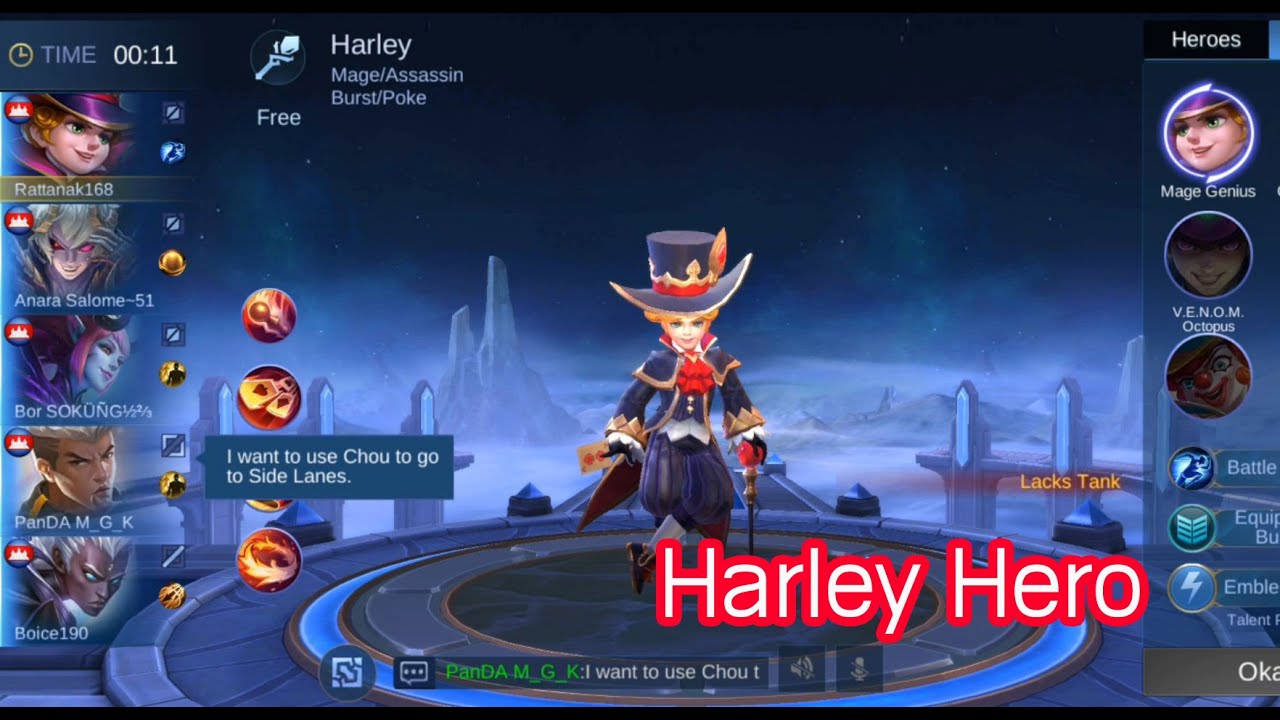 Mobile legends | Harley Hero | Harley mobile legend | Top Hero in ...
