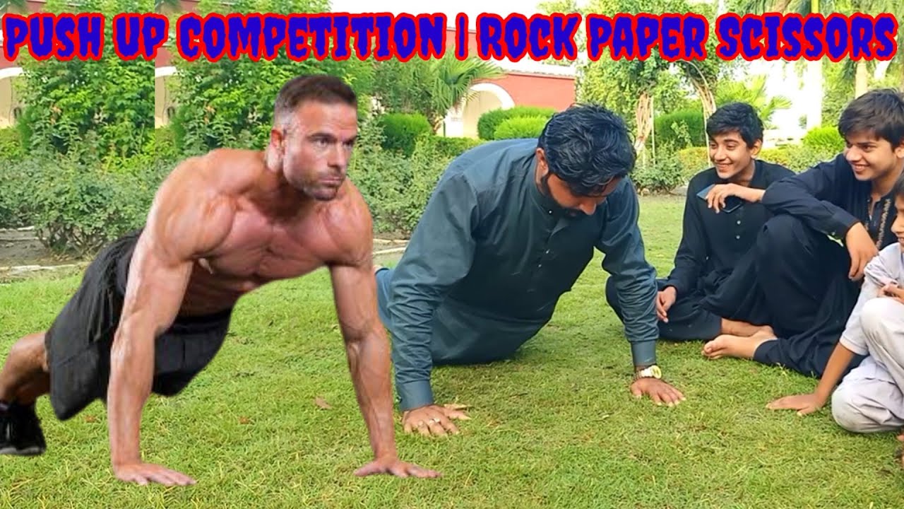 Push Up Competition : Rock Paper Scissors - YouTube