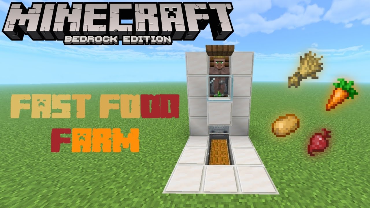 Fast food farm minecraft bedrock 1.19 - YouTube