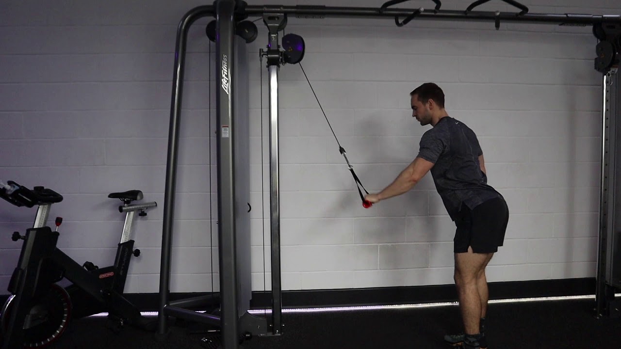 Cable straight arm pull down (single arm) - YouTube