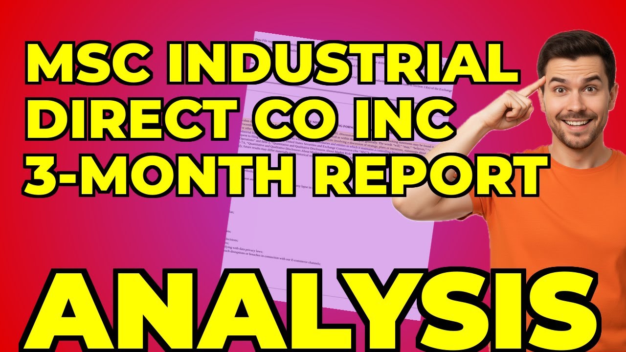 My Key Insight from MSC Industrial's Q1 Financials - YouTube