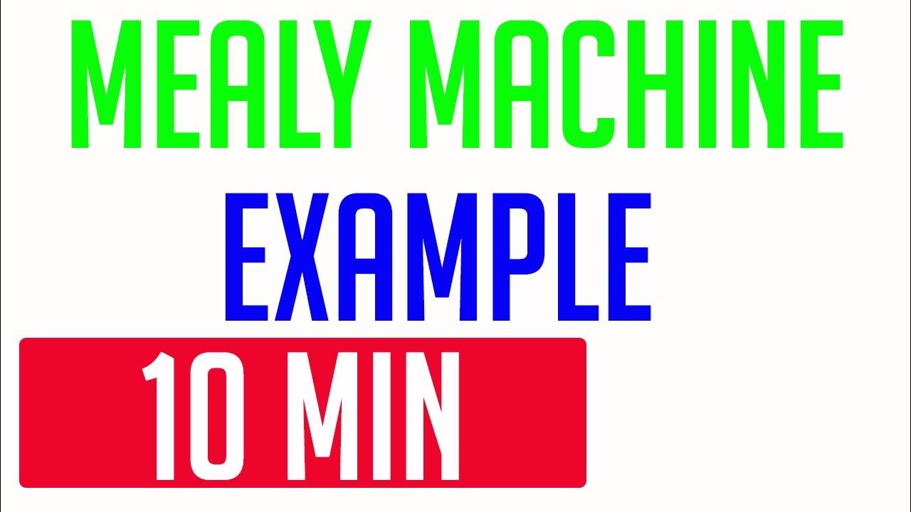 Mealy Machine Example| Finite Automata With Output Example - YouTube