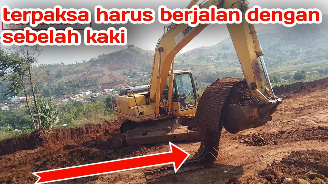excavator putus trek di galian #videoalatberatyt #excavator - YouTube