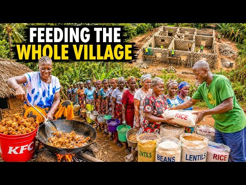 USA Guests Arrive & Experience African Village Life 🇺🇸 Feeding the Whole Village & Cooking KFC-Style
