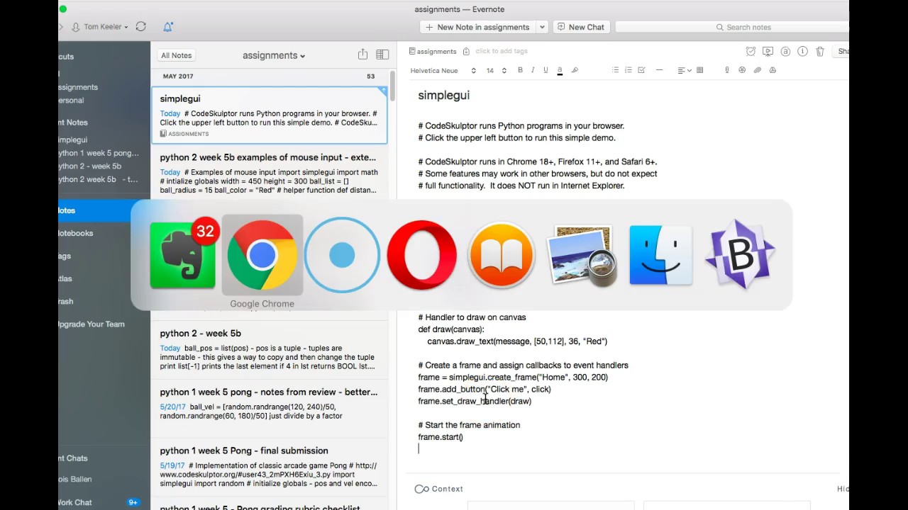 save python code to Evernote for later use - YouTube