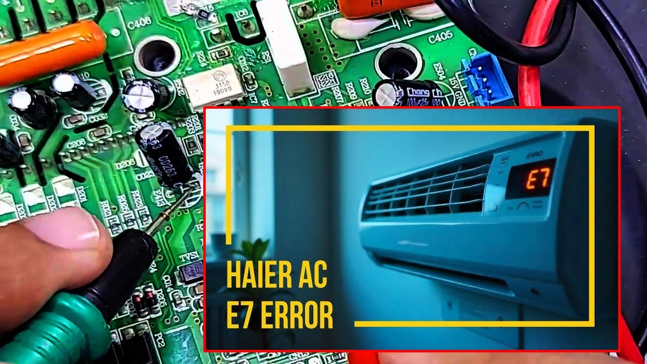 HAIER DC Inverter AC E7 Error Code In 2 TON AC - YouTube