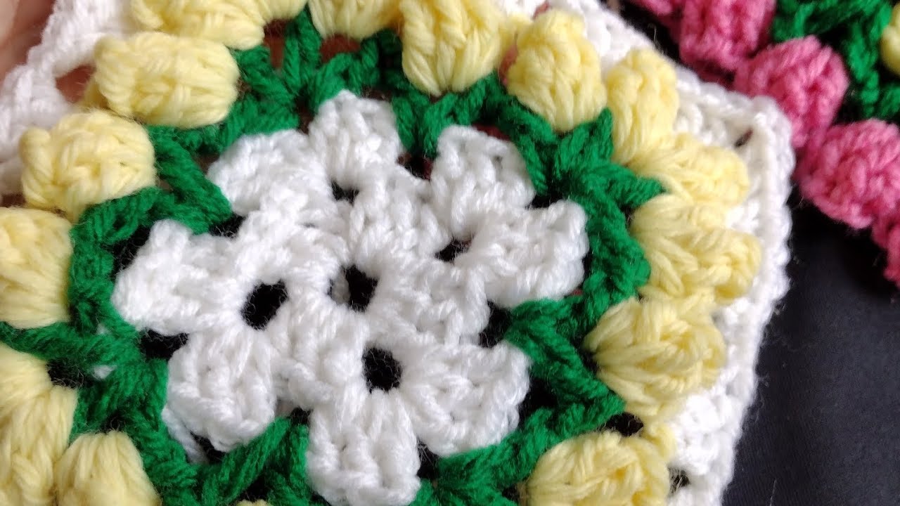 tulip granny square continuing video 2 - YouTube