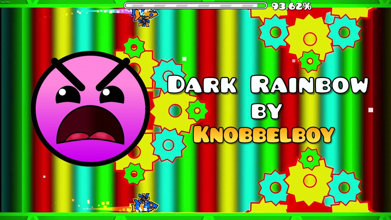 Dark Rainbow by Knobbelboy 100% - Geometry Dash - YouTube