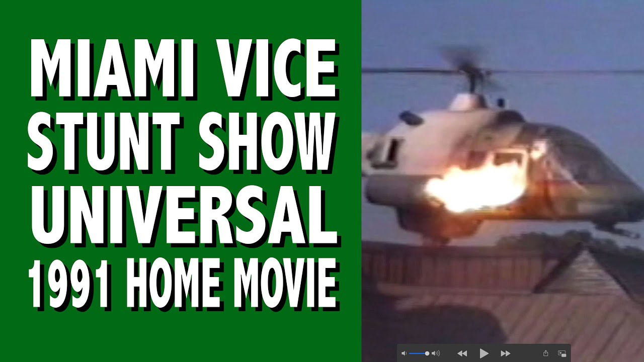 Miami Vice Stunt Show Universal Studios Florida 1991 Home Movie - YouTube