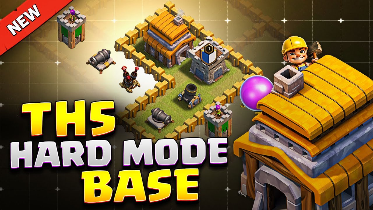 New BEST TH5 War BASE for HARD MODE in 2025 ⚒️ INSANE Town Hall 5 Base ...