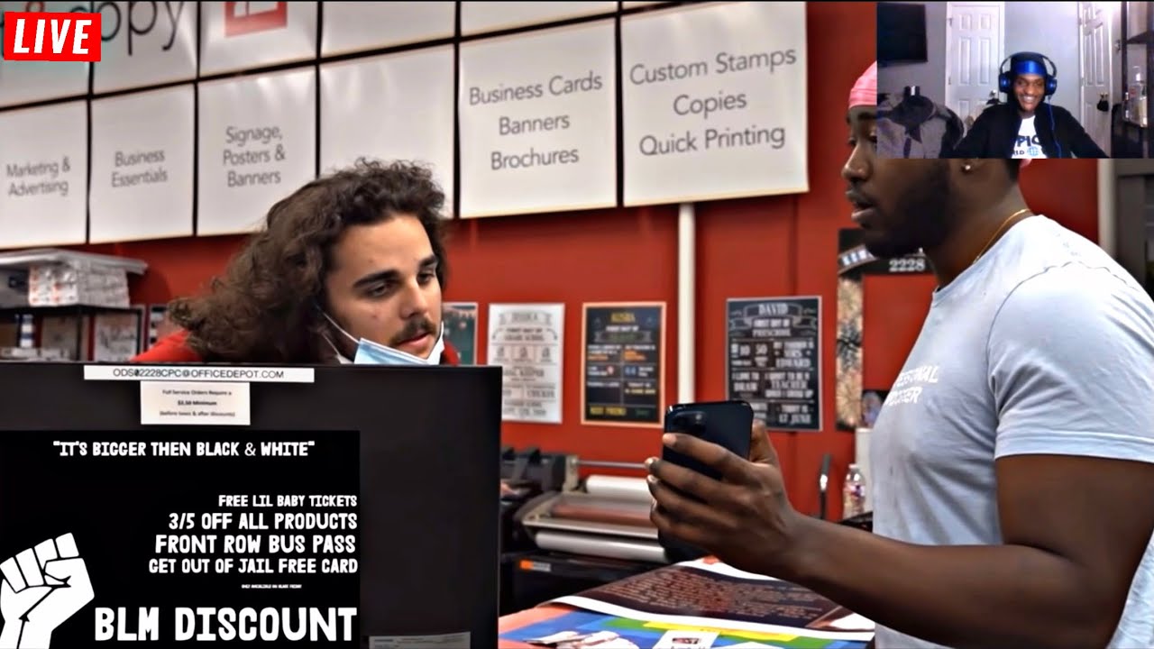 Jidion gets discounts at store by using his BLM Discount Card Reaction ...