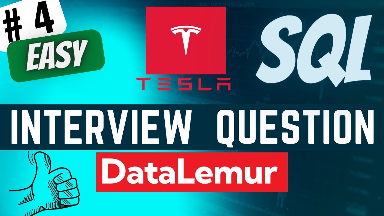 TESLA Interview Question Solved - SQL | "Unfinished Parts" | Everyday ...