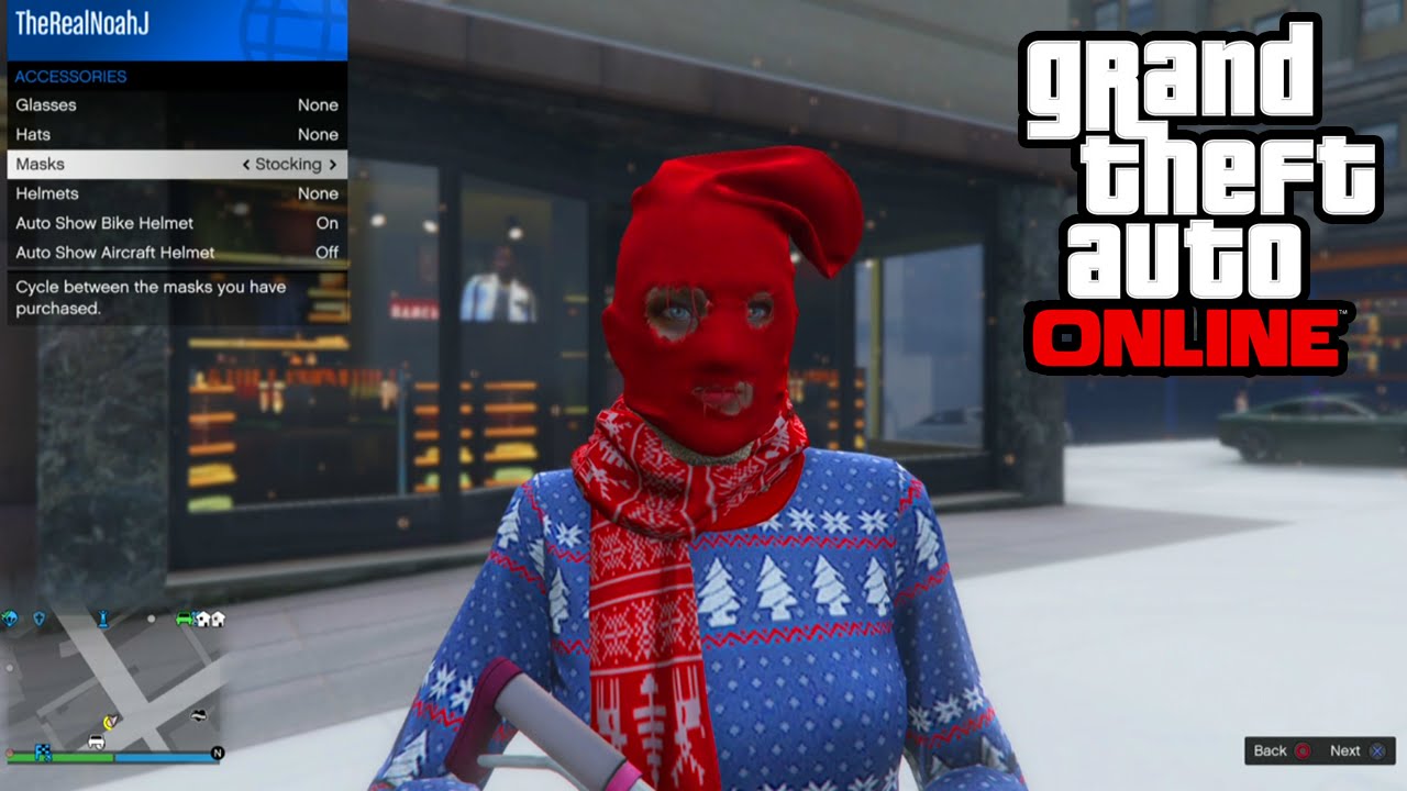 GTA 5 Online - CHRISTMAS PRESENT! New Stocking Cap Exclusive Mask ...
