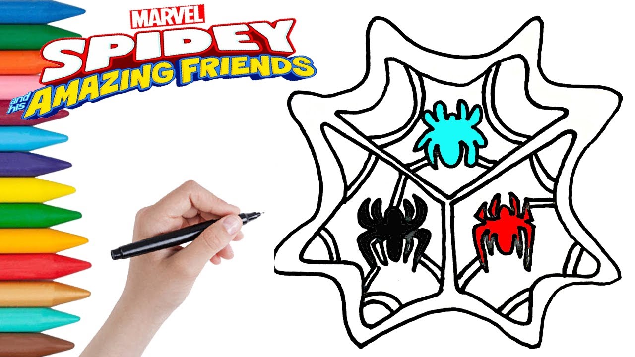 Spidey and His Amazing Friends | Team of three Art | Coloring Page ...