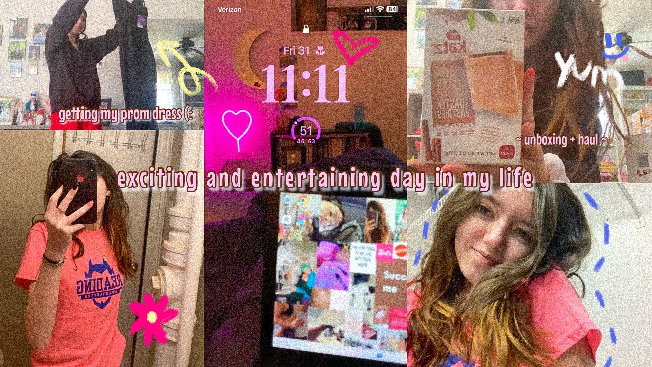 an entertaining and exciting day in my life 📸☀️ prom dress, unboxing ...