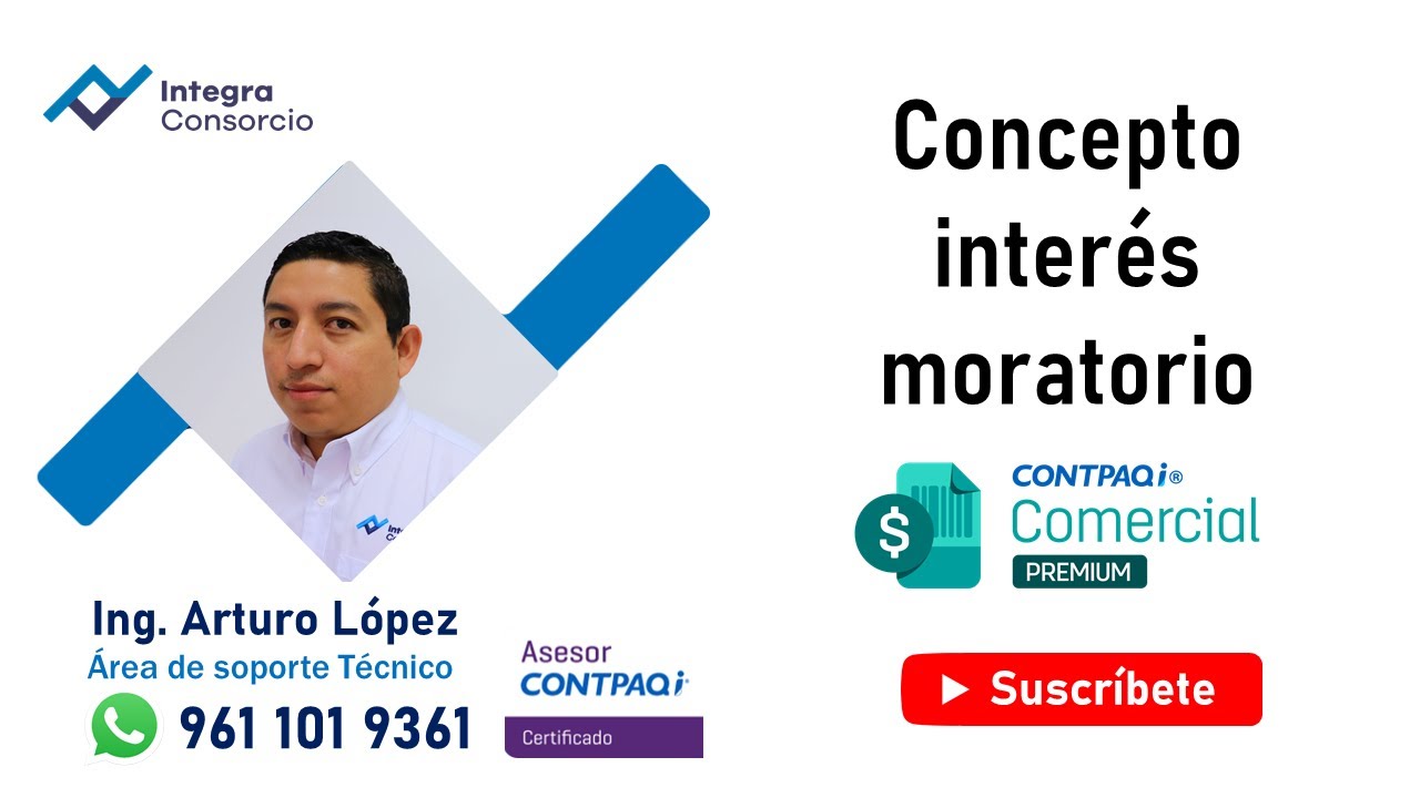 Configuración de concepto de interés moratorio en CONTPAQi Comercial ...