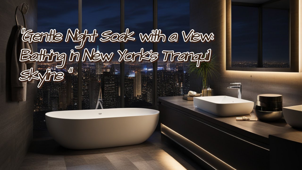 "Gentle Night Soak with a View: Bathing in New York's Tranquil Skyline ...
