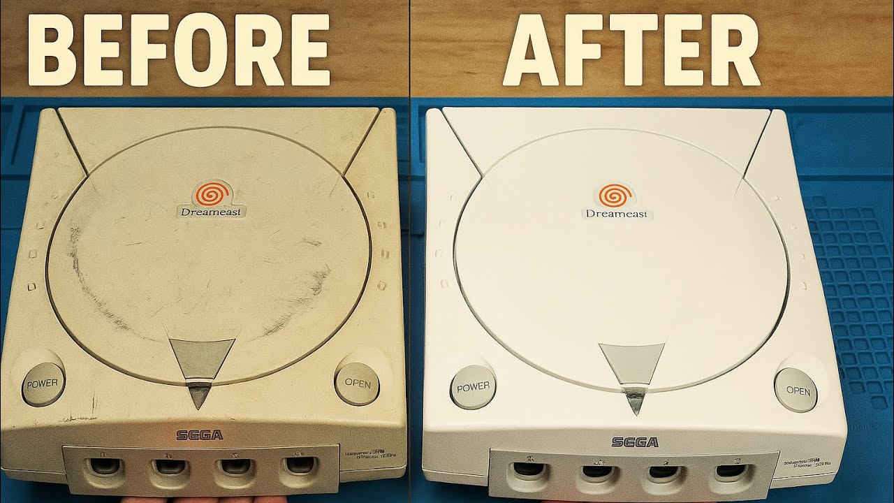 Restoring a Yellowed Dreamcast | Retrobright ASMR Before & After Insane ...