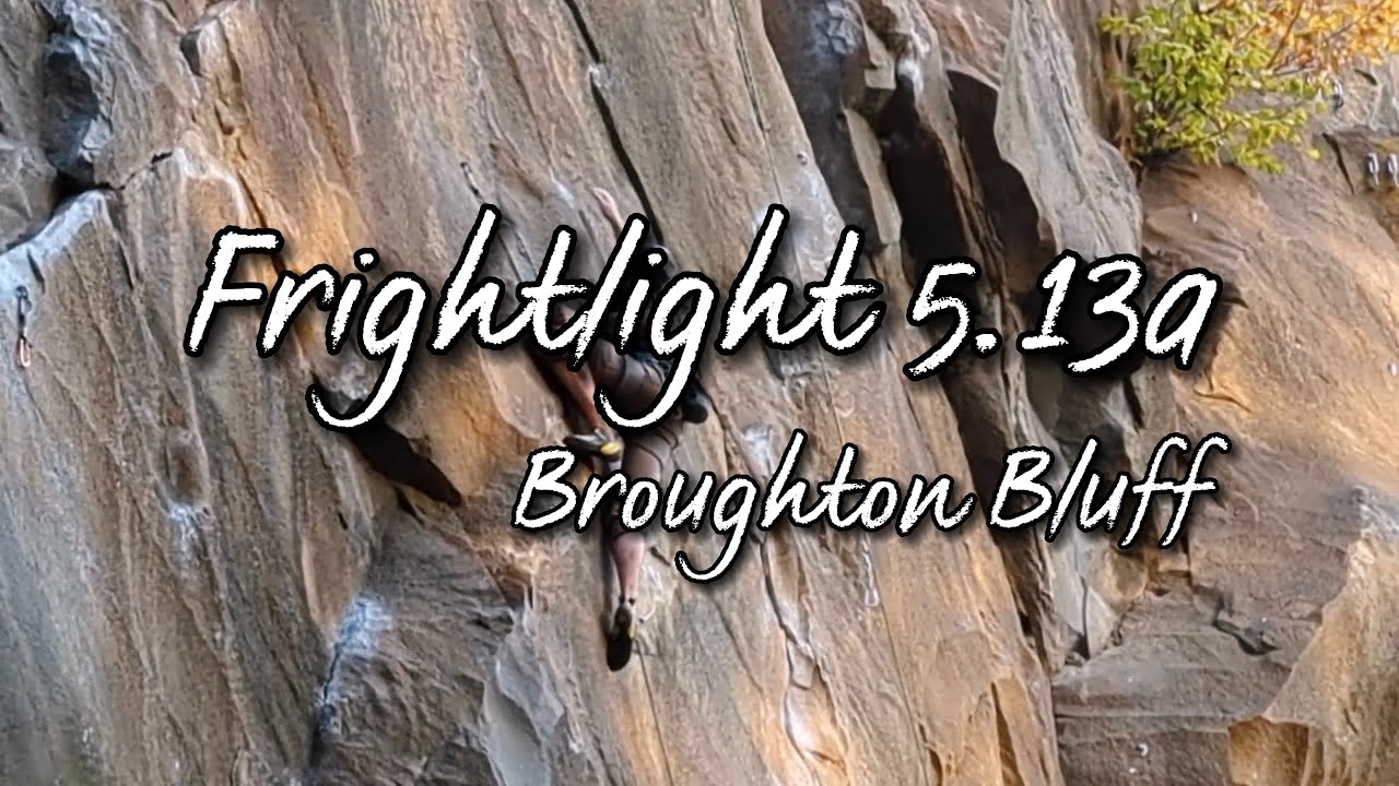 Frightlight 5.13a (Lucas Arredondo) - Broughton Bluff - YouTube