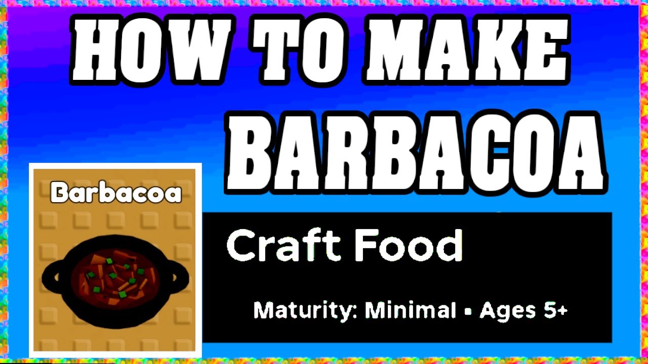 How To Make BARBACOA in CRAFT FOOD *ROBLOX* [Make New Recipe ...